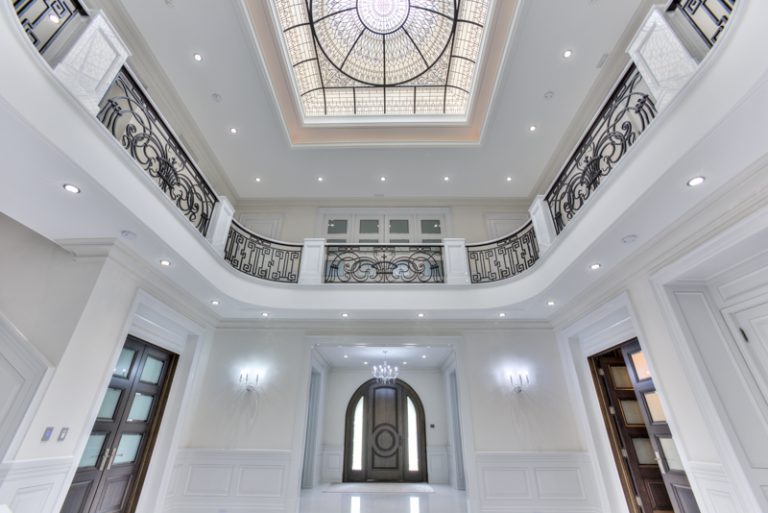 15 Grand entrance foyer ideas with stained leaded glass dome ceilings ...