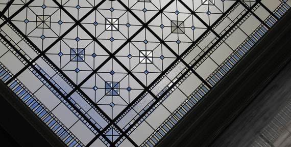 Beveled leaded glass skylight Scent of London | Victoria Balva